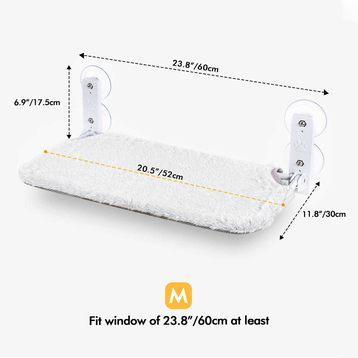 Amosijoy Foldable Cat Window Perch
